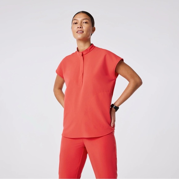 Figs | Tops | Figs Rafaela Oversized Scrub Top Coral Large Excellent ...